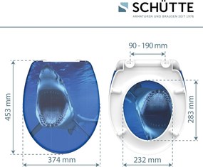 Eisl Sanitär WC prkénko Duroplast Soft Close Blue Shark 82371