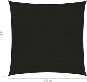 vidaXL Stínící plachta 160 g/m² 2,5 x 2,5 m HDPE [311713] Barva: Černá