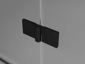 Mexen Mist-F T, 1-křídlý ​​skládací sprchový kout levý 85 x 90 cm, černá mřížka, černá - 8A6T-085-090-70-77-L