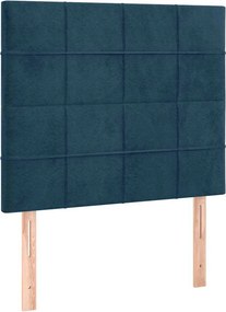 Čelo postele tmavě modré 90x5x118/128 cm sametové 3116372