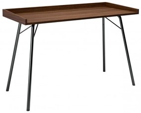 OnaDnes -20% Ořechový pracovní stůl Woodman Rayburn s kovovou podnoží 115 x 52 cm