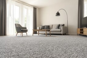 Lano, Metrážový koberec Malmo 2524, na míru, šíře 3m,4m,5m, šedá, filc, ložnice