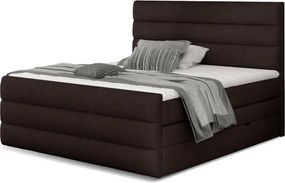 Kontinentální boxspring postel Carmen, hnědá 160x200cm (sawana 26/ Cand 15)