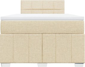 Box spring postel s matrací krémová 120x190 cm textil 3289312