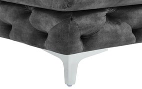 Designová taburetka Rococo tmavě šedá