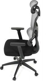 Ergonomická kancelářská židle LEXON - šedá síťovina
