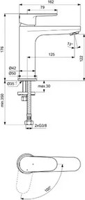 Ideal Standard Cerafine O - Umyvadlová baterie | BlueStart | chrom