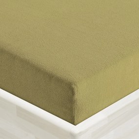 Froté napínací prostěradlo FR-020 Olivové 200 x 220 - výška 20 cm