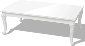 Konferenční stolek 115 x 65 x 42 cm vysoký lesk bílý 243381