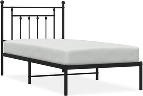 vidaXL Kovový rám postele s čelem 90 x 200 cm [353530] Barva: Bílá