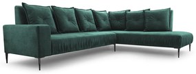 IDZ Rohová sedačka RIKO - 302 x 217 cm Barva látky: Tmavá zelená (Vena 4), Roh sedačky: Pravý