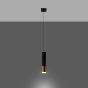 Sollux Lighting Závěsné svítidlo LOOPEZ 1 černé/zlaté
