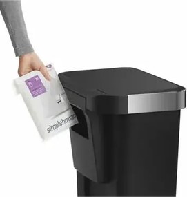 Simplehuman Pedálový odpadkový koš  – 45 l / kapsa na sáčky/ obdélníko