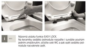 Mereo Samozavírací WC sedátko, duroplast, bílé, s odnímatelnými panty CLICK - II. jakost