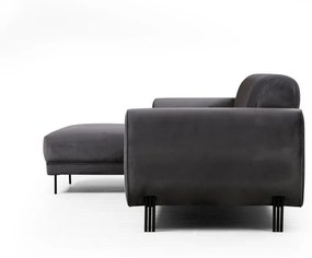Designová sedačka Haylia 287 cm antracitová - levá