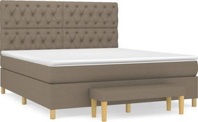 Box spring postel s matrací taupe 160x200 cm textil 3137409