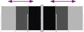Zatahovací boční markýza černá 200 x 600 cm 318006