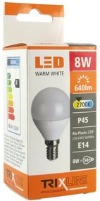 Žárovka TR LED P45 8W 2700K 640lm E14