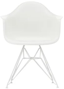 Eames Plastic Armchair DAR bíle lakovaná bílá bílé na tvrdou podlahu Vitra