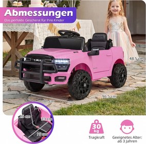 Costway 12 V dětské elektrické autíčko RAM 3500 s 2 25 W motory