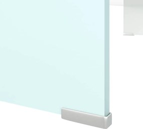 TV stolek / podstavec na monitor sklo zelený 90 x 30 x 13 cm 244146