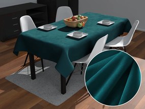 Biante Sametový obdélníkový ubrus Velvet Premium SVP-025 Petrolejový 100x160 cm