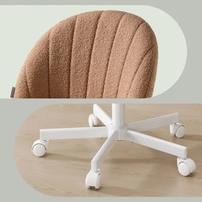 Kosmetická židle s kolečky TEDDY OBGB35027K101 hnědá