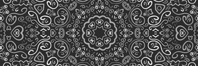Obraz Mandala lásky v černobílém provedení Varianta: 120x40
