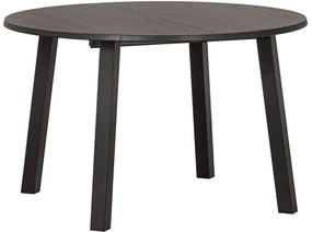 OnaDnes -20% Hoorns Černý dubový rozkládací jídelní stůl Janton 120 cm