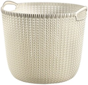 CURVER KNIT L 30L Kulatý koš na prádlo 39 x 39 x 33 cm, krémový 03673-X54