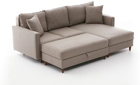 Atelier del Sofa Rohová sedací souprava Eva Right - Cream, Krémová