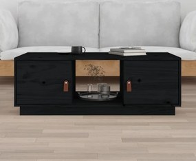 vidaXL Konferenční stolek 100x50x35 cm masivní borové dřevo [818265] Barva: Černá