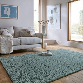 Šedomodrý ručně tkaný vlněný koberec 120x170 cm Harris Boucle – Flair Rugs