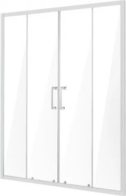 Polorámové dvojité posuvné sprchové dveře SGCC tvrzené sklo 6,4 mm chrom