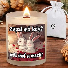 Ahome CZ Krásná svíčka s praskajícím knotem Zapal mě, když máš chuť se mazlit