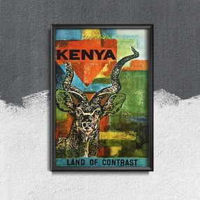 Retro plakát Keňa africa