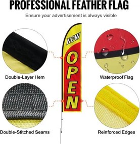 Open Flags Pro Business Advertising Sada vlajek s vlajkami Otevřený vzhled Vítejte