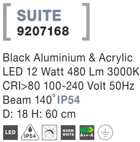 Venkovní LED lampa Suite 18 černé