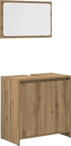 3dílná koupelnová sestava dub artisan kompozitní dřevo 3328564