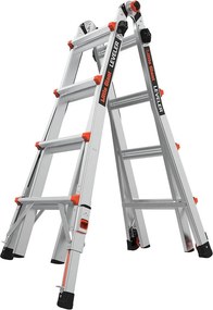 Little Giant Leveler - hliníkový kloubový žebřík do nerovného terénu dosah: štafle 274 / žebřík 457 cm, Leveler: Model 17
