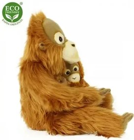 RAPPA Plyšový orangutan s mládětem 28 cm / ECO-FRIENDLY / od 0 měsíců