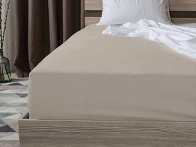 Bavlněné prostěradlo s gumou STANDARD 90 x 200 cm pískové