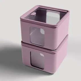BlimPlus Peek Box Quadro Mauve / Dóza na potraviny / 1,3 l / 13,3 x 13