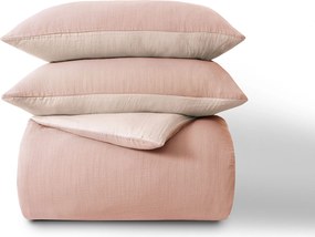 Dormeo Mušelínové Bavlněné povlečení – Růžové 200x200 cm