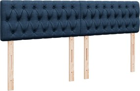 Box spring postel s matrací modrá 200x200 cm textil 3286800