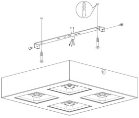 Eglo 96794 - LED Stropní svítidlo FERREROS 4xLED/6,3W/230V