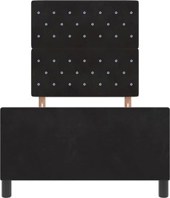 Postel s boxspringem s čelo Černá 100 x 200 cm samet 3344857