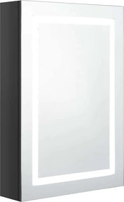 LED koupelnová skříňka se zrcadlem zářivě černá 50 x 13 x 70 cm 326489