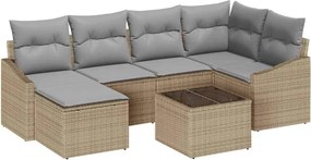 Set pohovek 7 ks Béžová polyratan 3346800