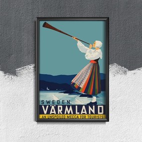 Retro plakát Švédsko varmland